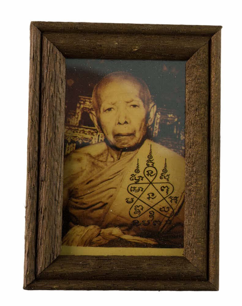 Cadre photo Luang phor Tim - Wat Lahan Rai - Moine bouddhiste Thaïlande