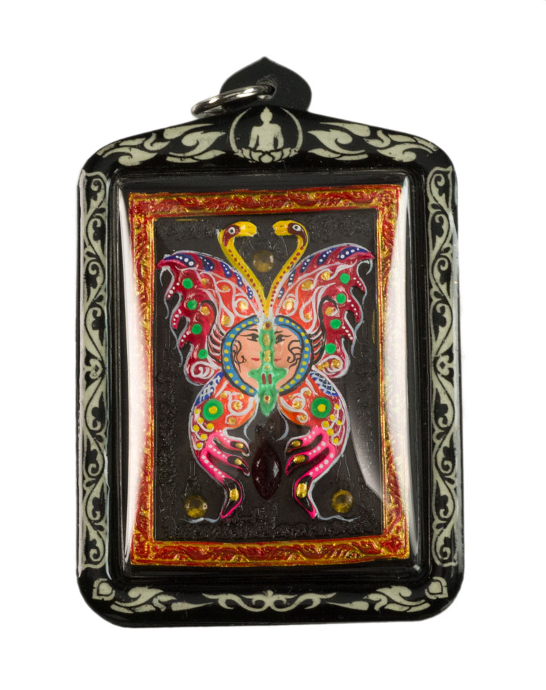 Kruba Krissana Roi des papillons Amulette Thai Phra Thep Jamlang ...