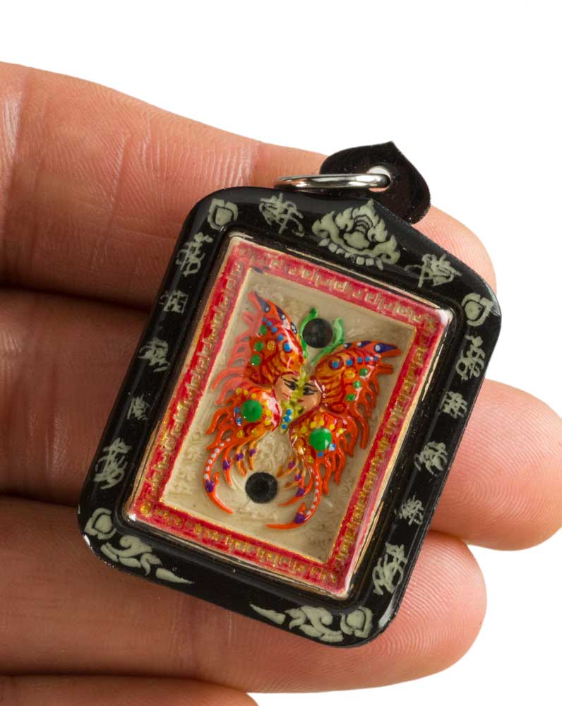 Roi des papillons - Amulette de Kruba Krissana Thai Phra Thep Jamlang ...