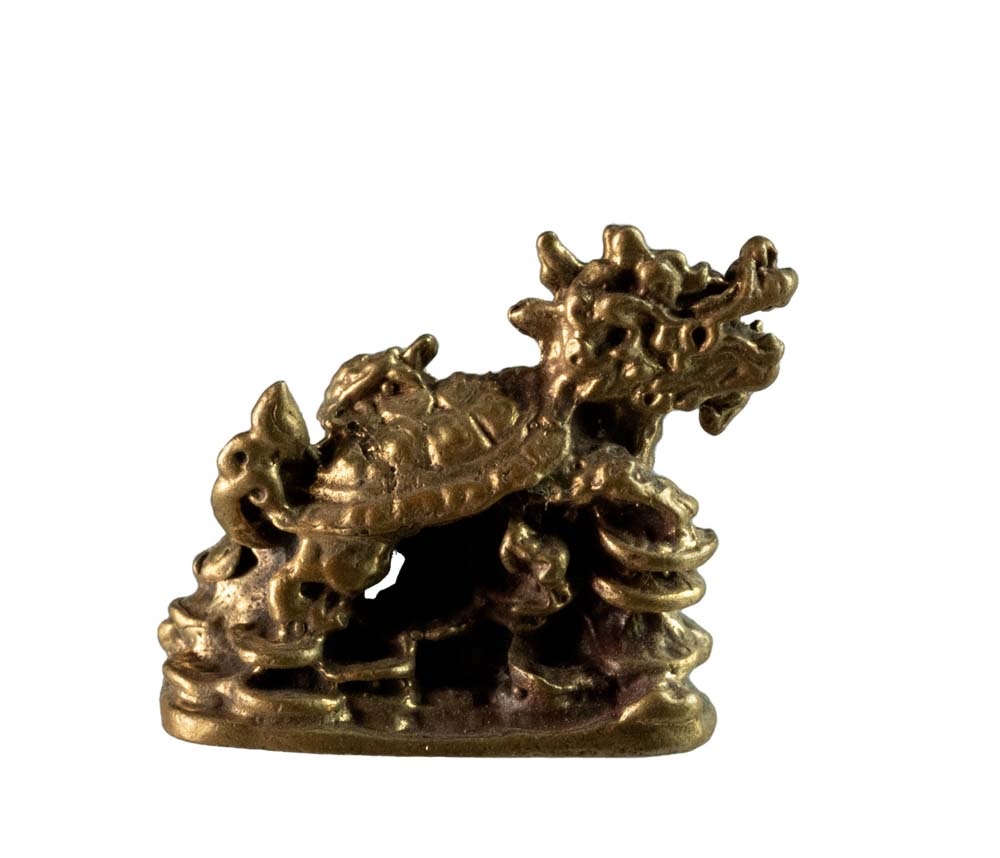 Figurine Pixiu Pi Yao tortue - Symbole mythique du Feng Shui - 6433