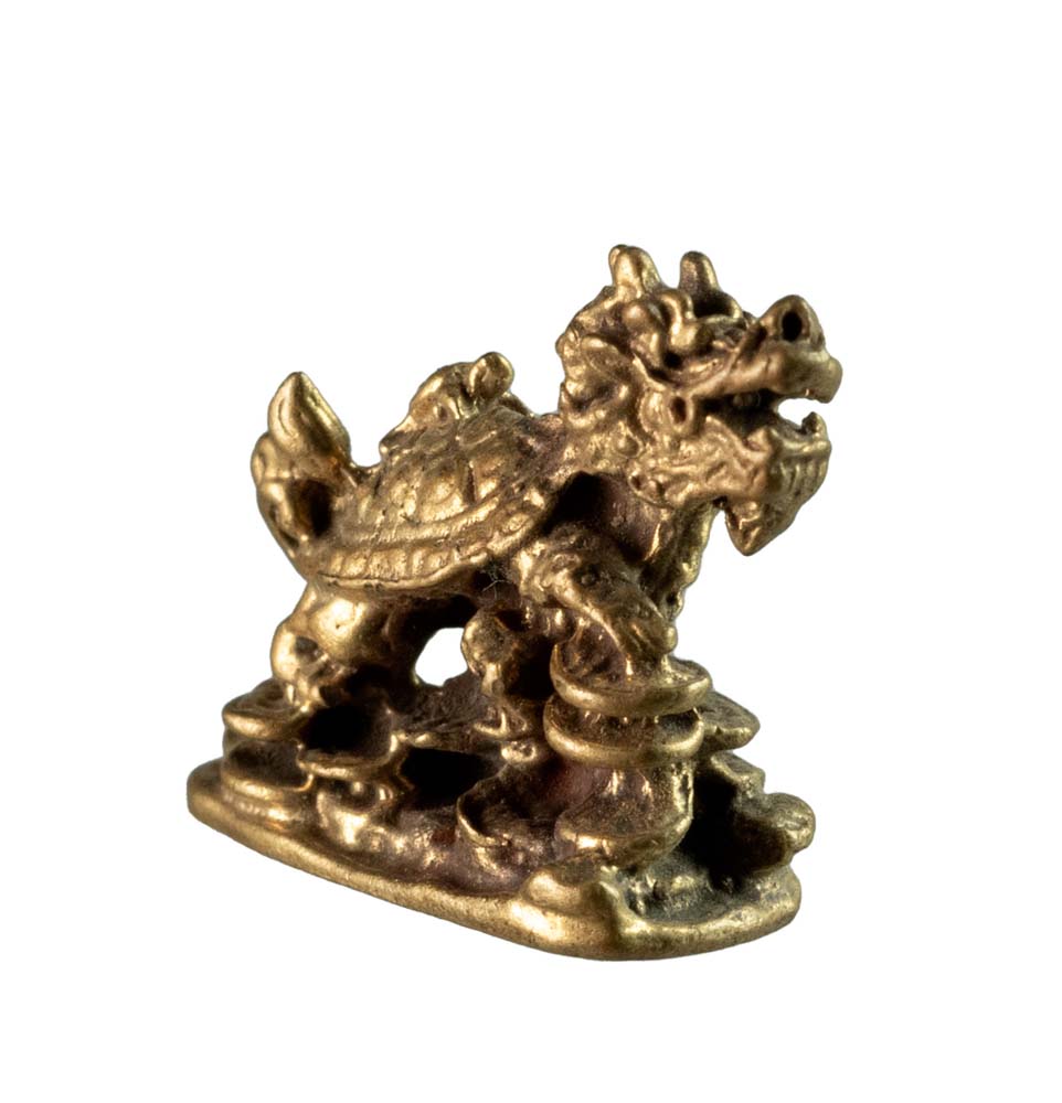 Figurine Pixiu Pi Yao tortue - Symbole mythique du Feng Shui - 6433