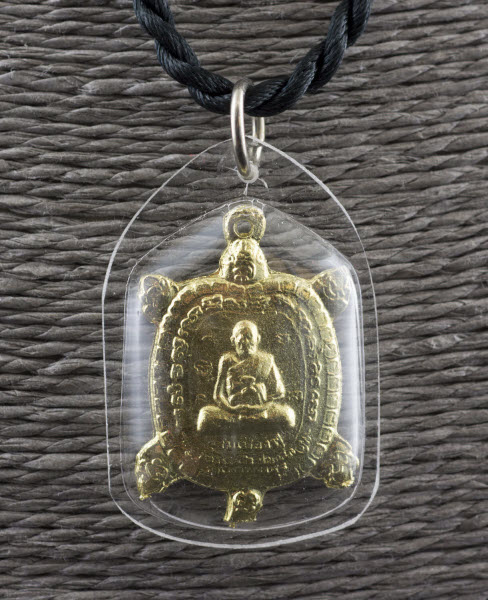 Collier Amulette Thaï Tortue Tao Ruean Lp Liew- Pendentif Talisman