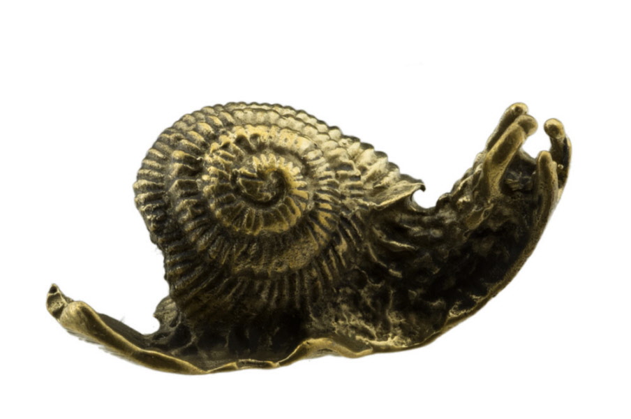 Figurine Escargot - Amulette de Thaïlande en laiton Feng Shui