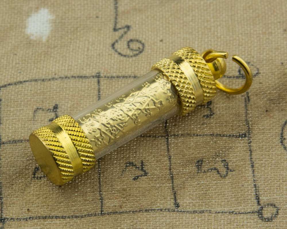 Takrud takrut-Amulette Thai Bouddha--Yant Kropetch Richesse Protection